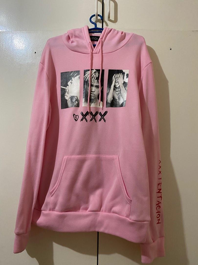 XXXTENTACION: Pink oversized hoodie , Men's Fashion, Tops & Sets ...