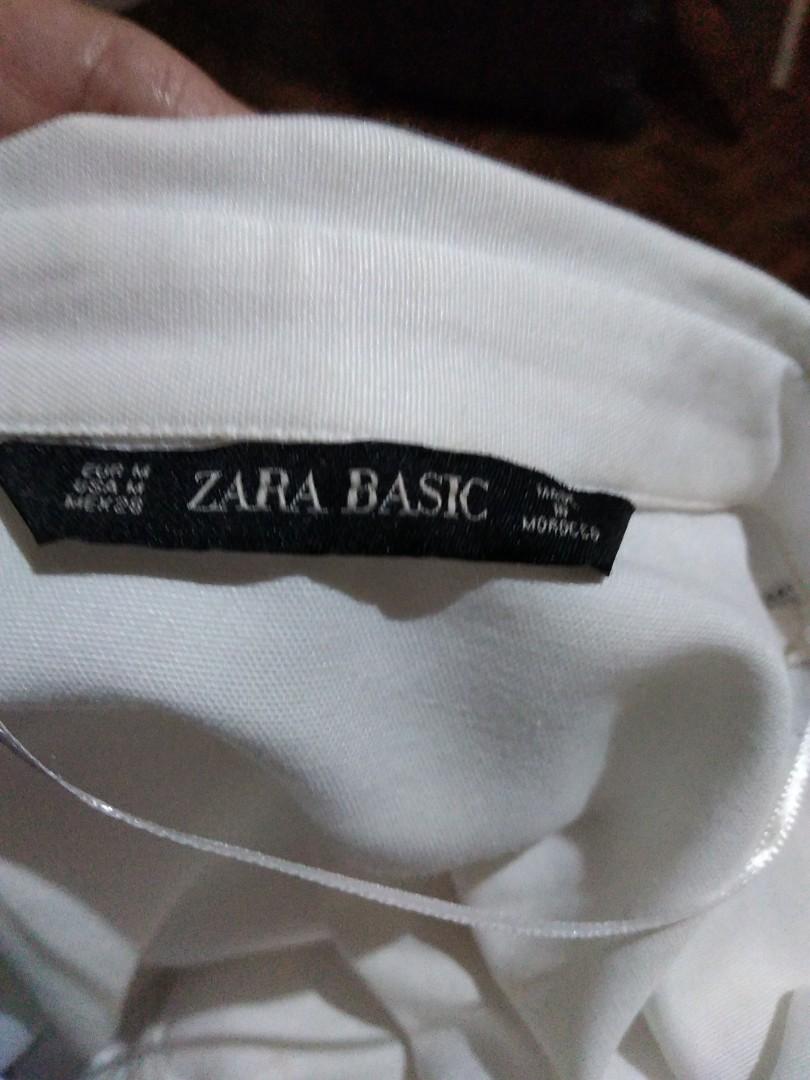 Zara Basic white blouse, Women's Fashion, Tops, Longsleeves on Carousell