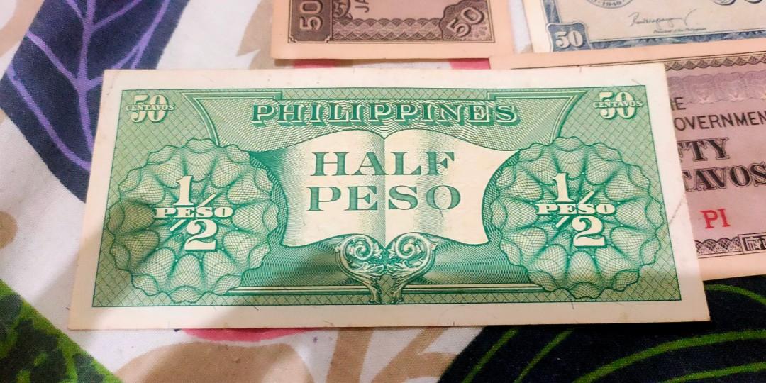 1/2 50 centavos philippine bill, Hobbies & Toys, Memorabilia ...