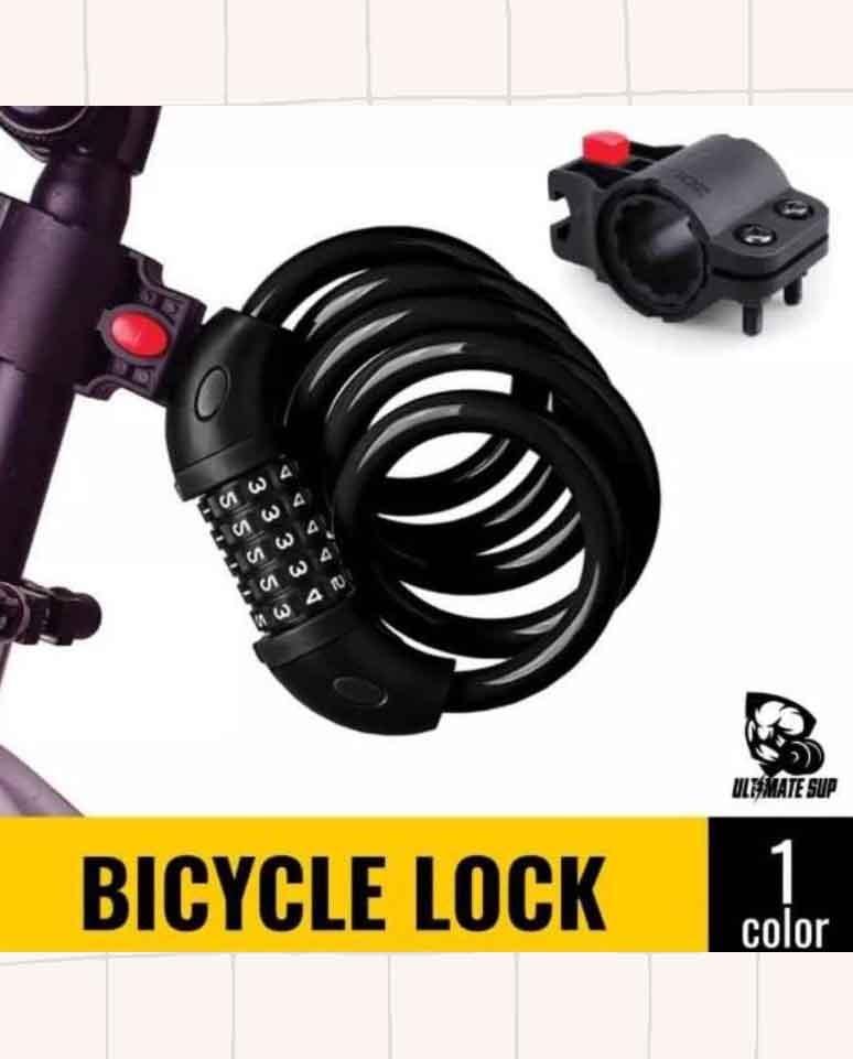 1.2m Long Bicycle Number Lock 5 digit setting Keyless Bicycle Lock Bic ...
