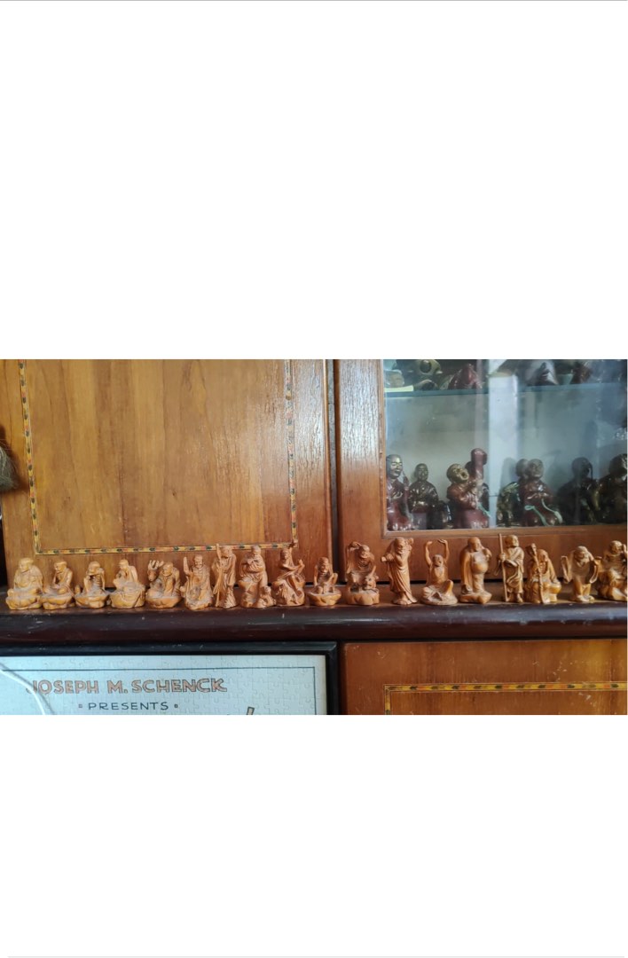 18 Lou Han in wood carvings, Hobbies & Toys, Memorabilia & Collectibles ...