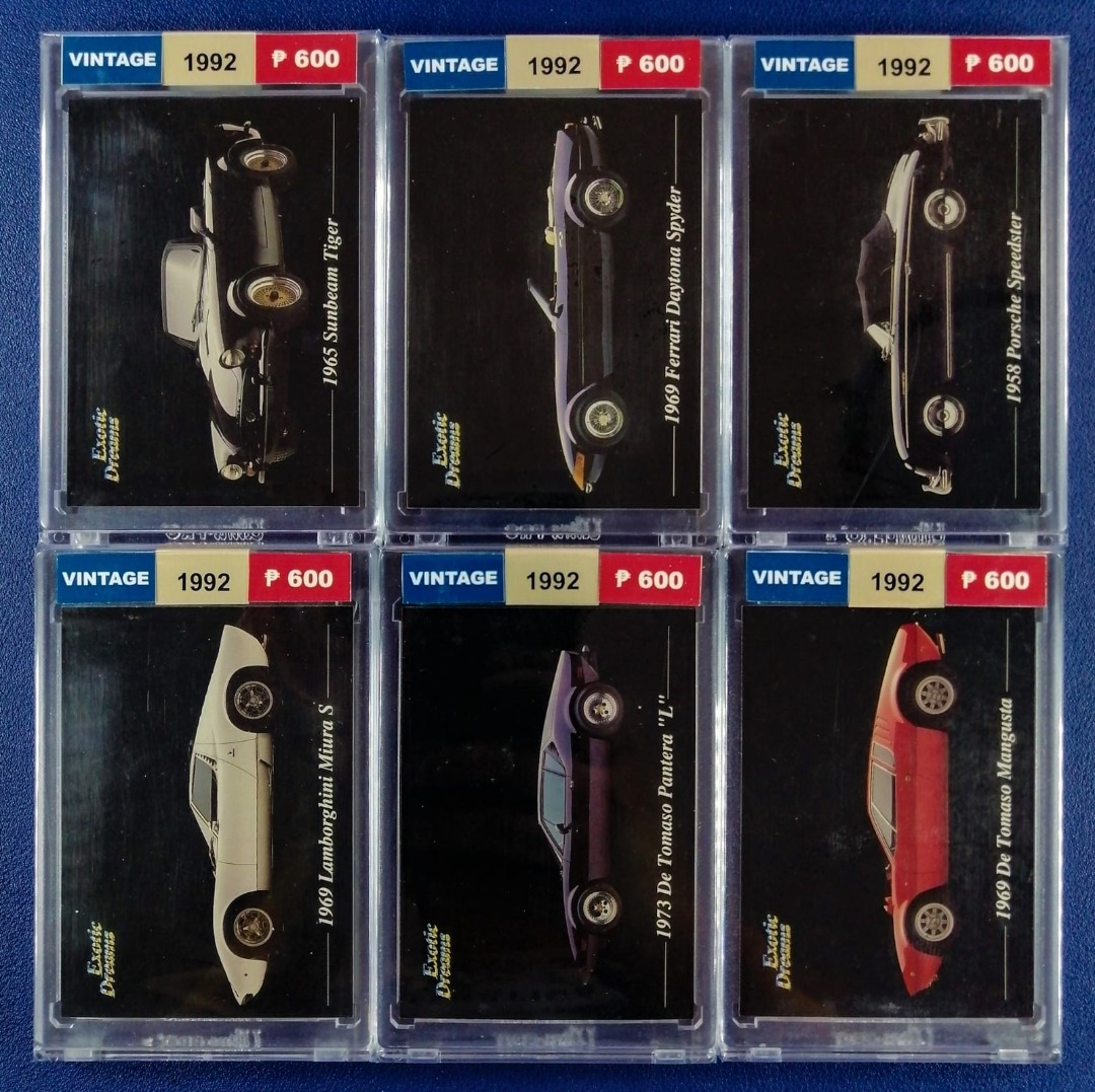 1992 Vintage Cars Cards with Free Magnetic Case, Hobbies & Toys ...