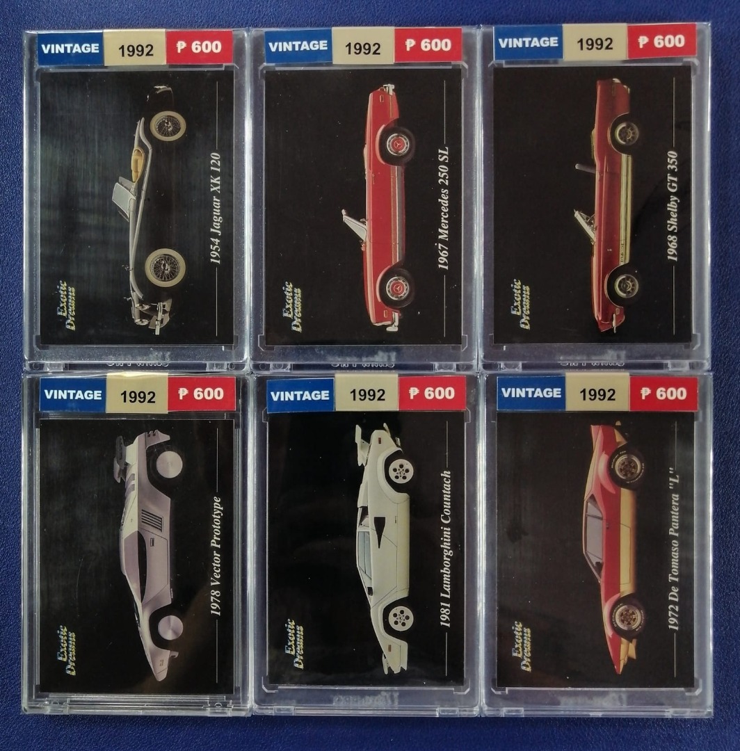 1992 Vintage Cars Cards with Free Magnetic Case2, Hobbies & Toys ...