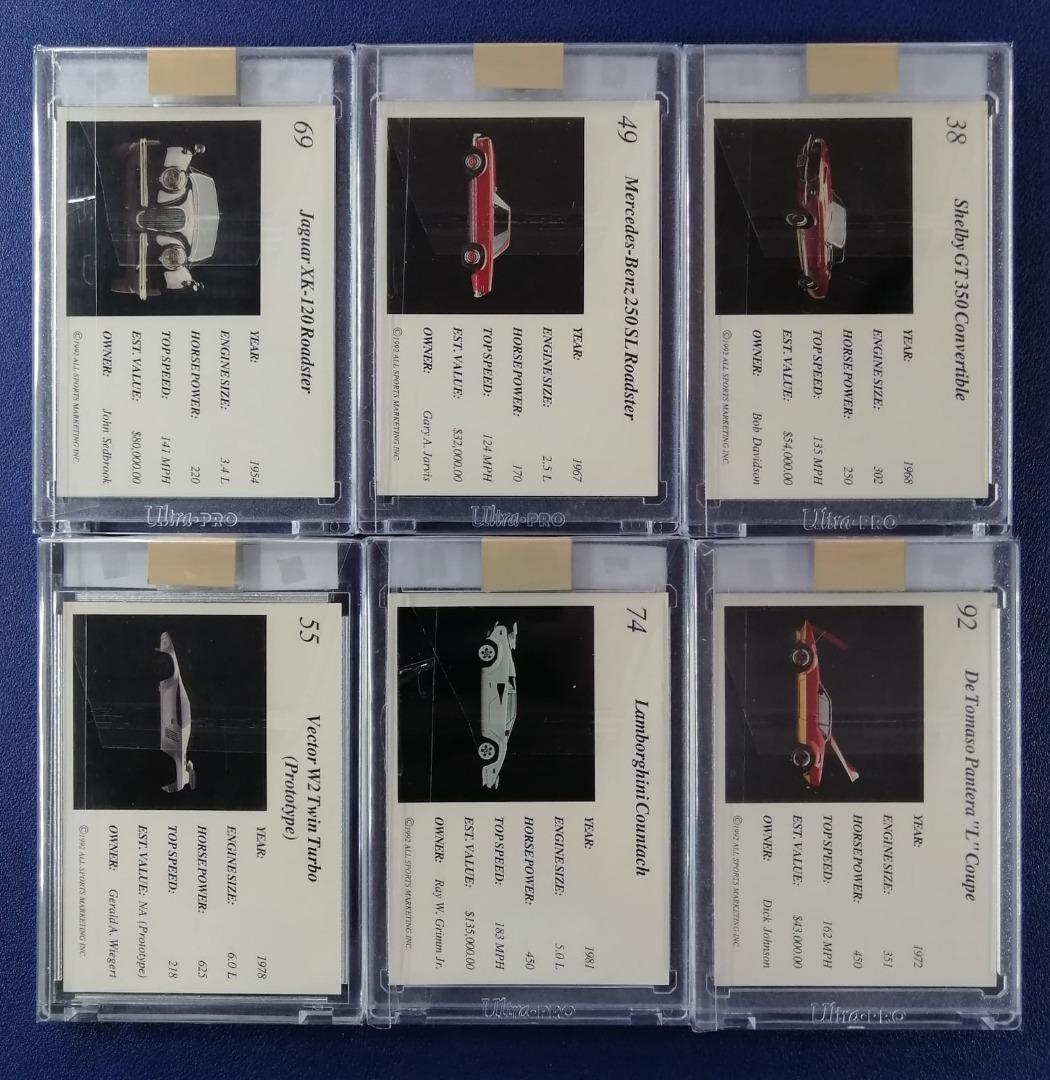 1992 Vintage Cars Cards with Free Magnetic Case2, Hobbies & Toys ...