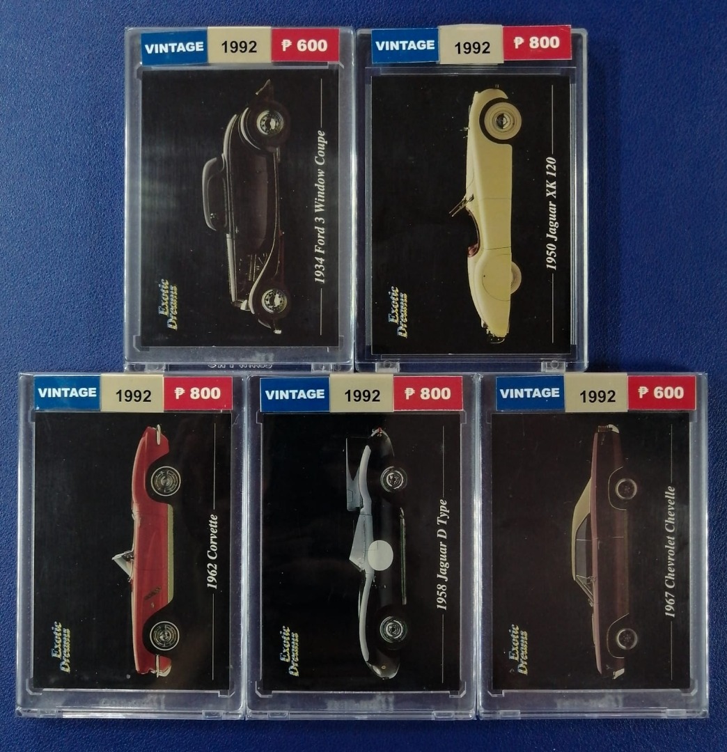 1992 Vintage Cars Cards with Free Magnetic Case3, Hobbies & Toys ...