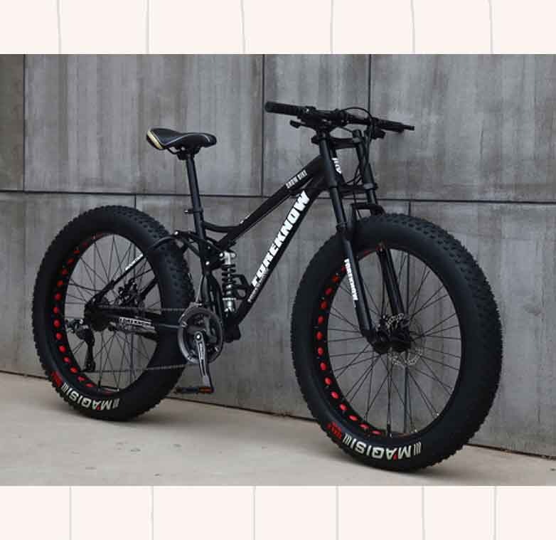 26 Inch 21 Speed Foreknow Fat bike [Black] Shimano Gear fatbike 26 ...