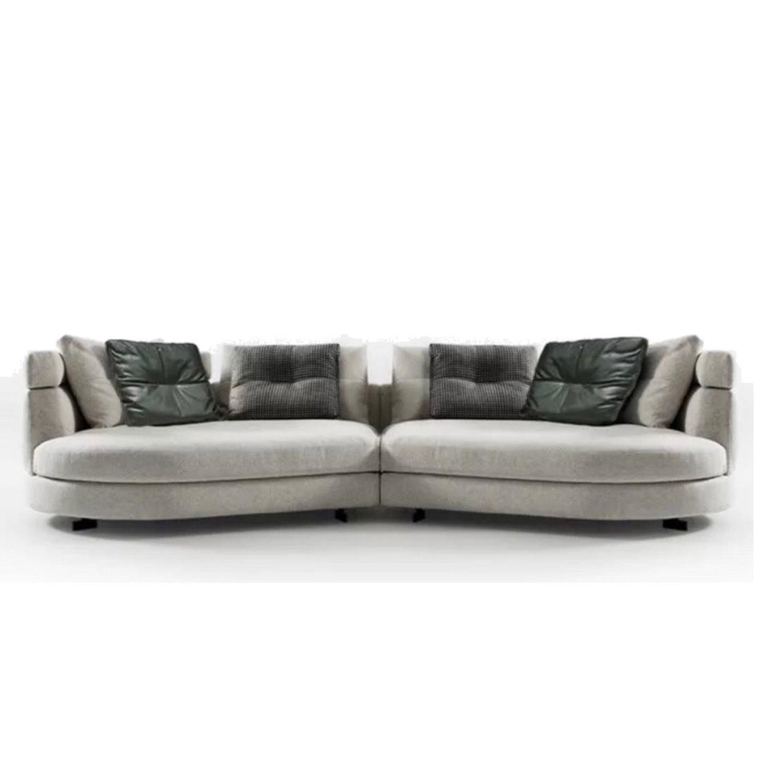 2 seater Kyle Designer Luxury Curve Sofa Multi-Seater Sofa Length 160cm ...