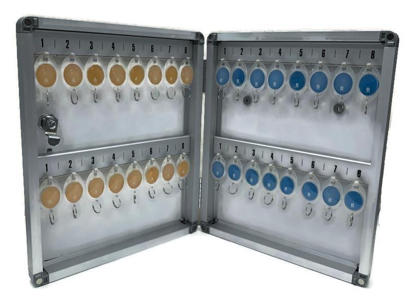 32 Keys - Key Box Cabinet with Key Chains and Lock, Furniture & Home ...
