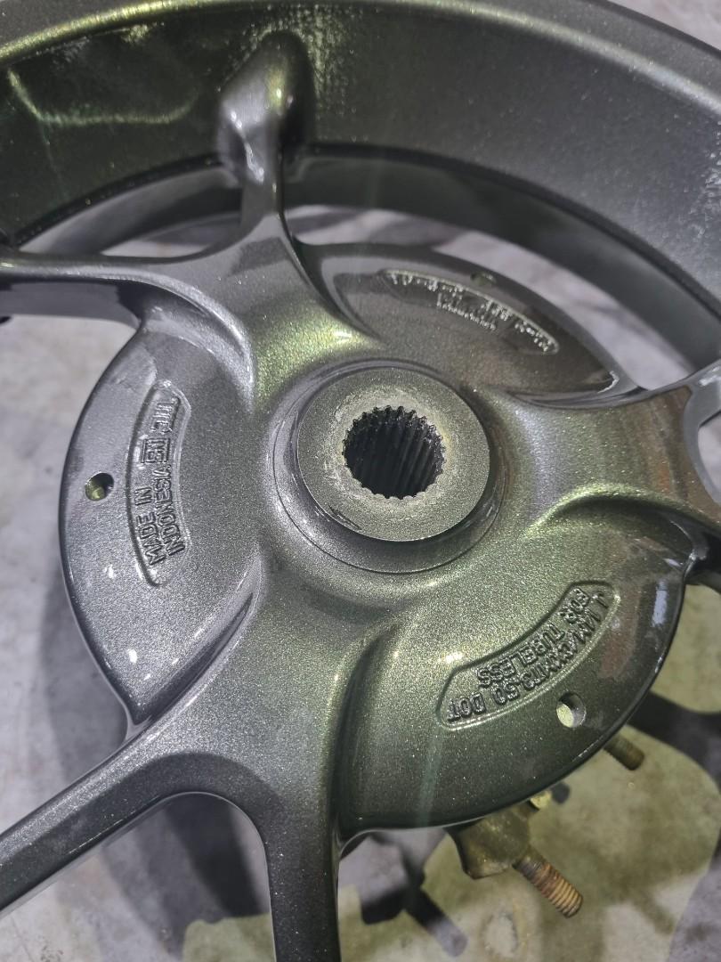 Aerox Metallic Grey Rims, Motorcycles, Motorcycle Accessories on Carousell