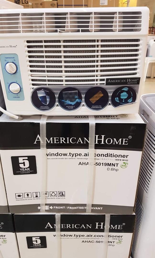 AMERICAN HOME WINDOW TYPE AIRCON (MANUAL /REMOTE /INVERTER TYPE), TV ...