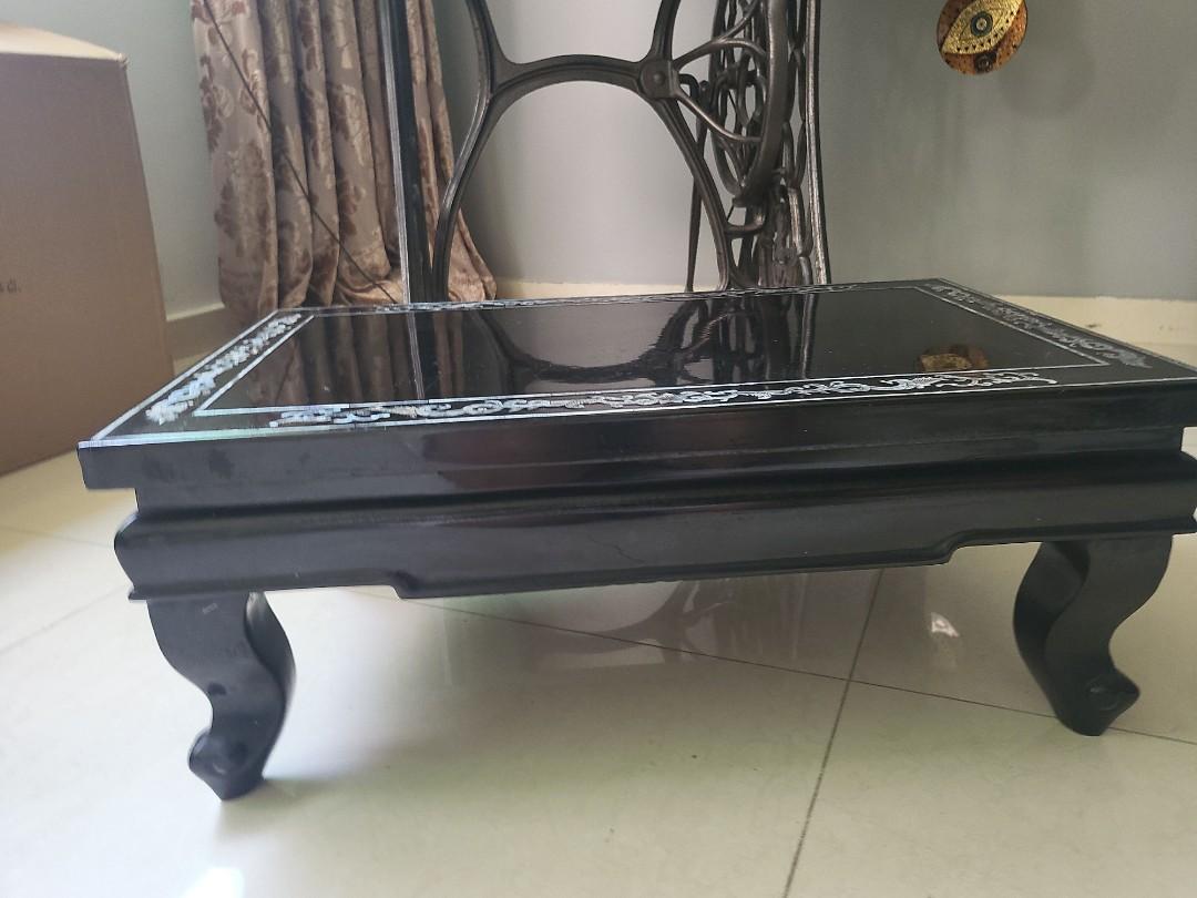 Antique low Chinese table with mother of pearl inlay, Furniture & Home ...