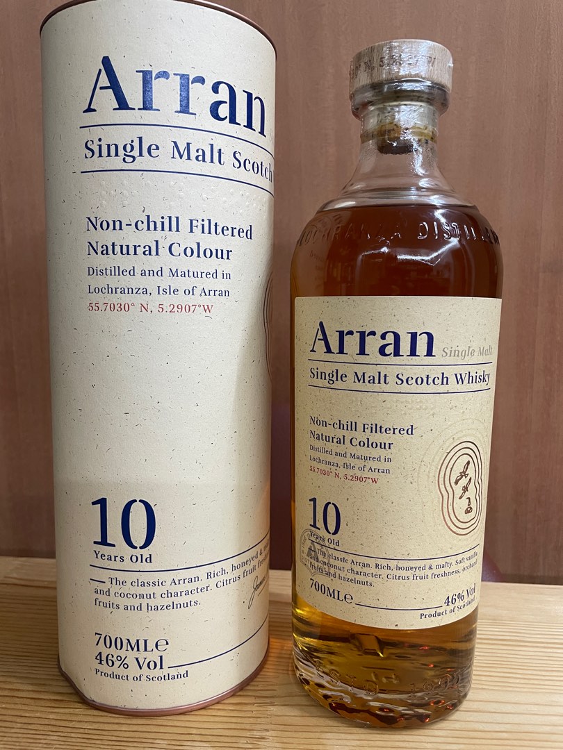Arran 阿蘭 10 年單一麥芽威士忌 700ml | 46%, 嘢食 & 嘢飲, 酒精飲料 - Carousell