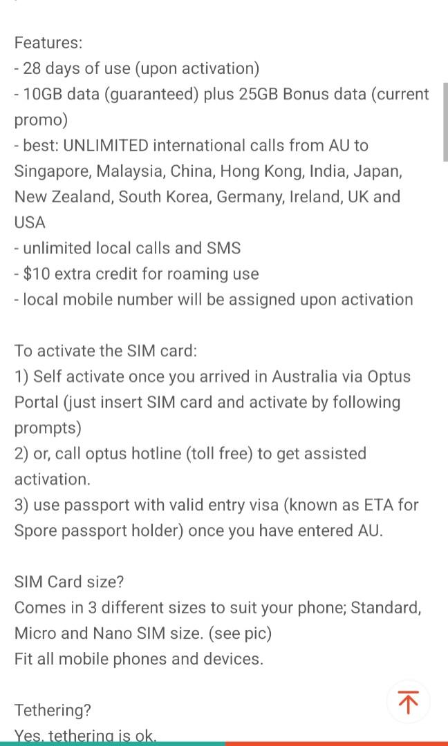 Australia Yes Optus Prepaid Sim Card Mobile Phones Gadgets Other Gadgets On Carousell