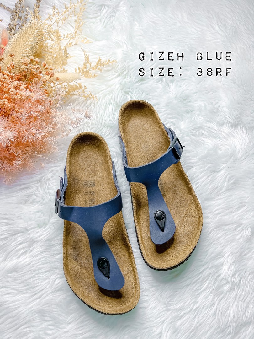 BIRKENSTOCK GIZEH BLUE, Women's Fashion, Footwear, Flats & Sandals on ...