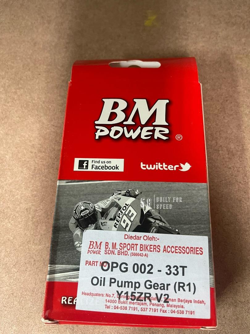BM Power Oil Pump Gear (R1) Y15ZR V2 (33T & 34T) CNC Technology ...
