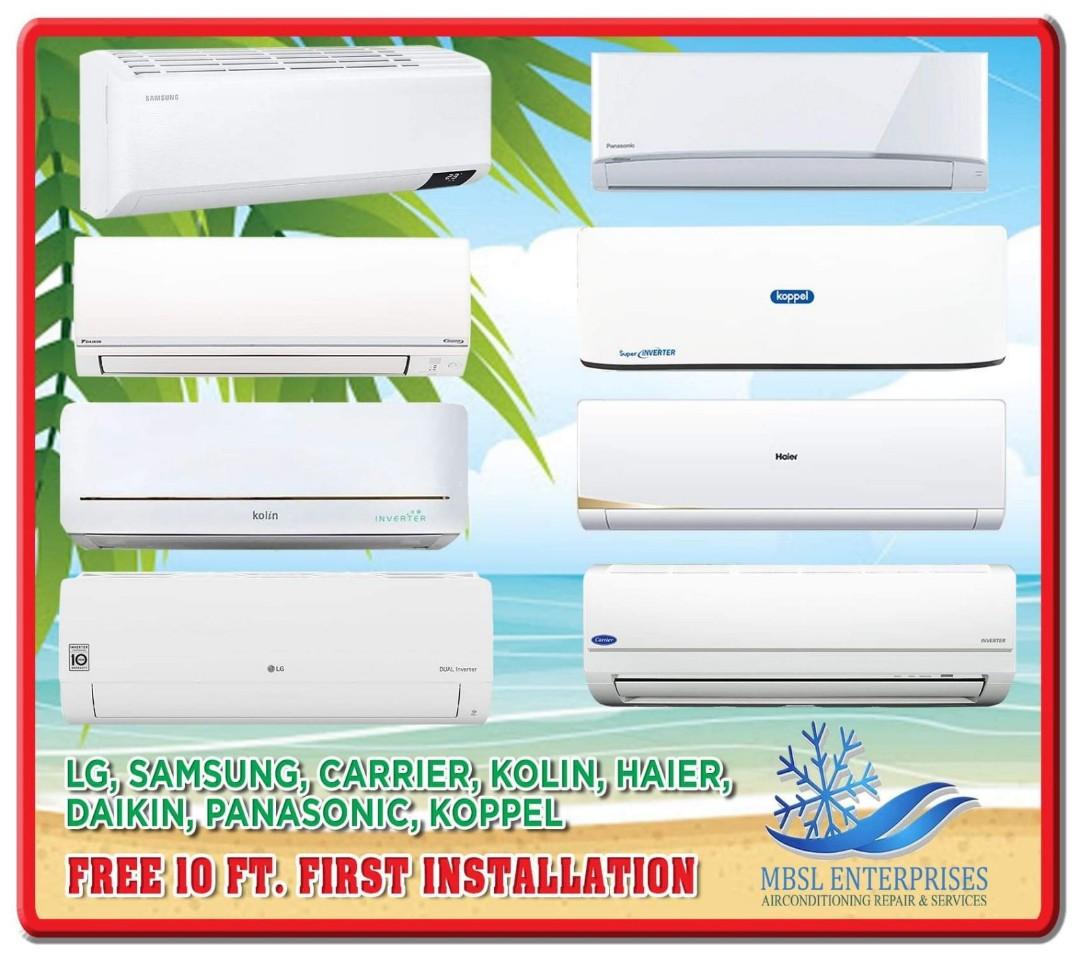 BRAND NEW AIRCON SPLIT TYPE INVERTER AND NON INVERTER WITH FREE ...
