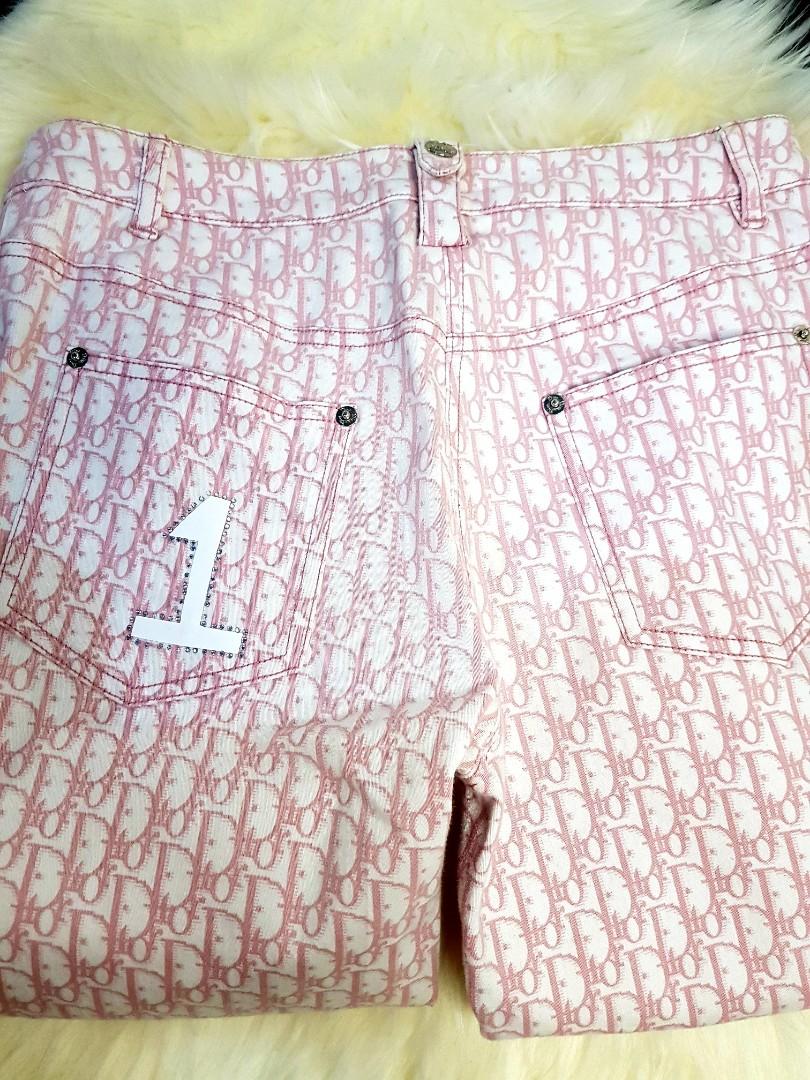 Christian Dior Pink Monogram Pants, Women's Fashion, Dresses & Sets ...