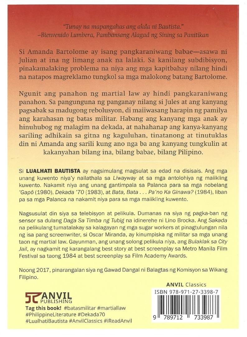 Dekada '70 (Tagalog and Original Version) by Lualhati Bautista, Hobbies ...