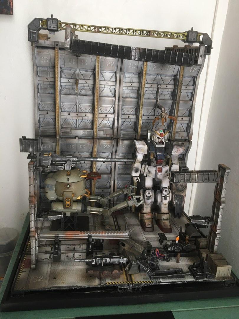 Diorama Domain Base Hangar and Gundam RX79g, Hobbies & Toys, Toys ...