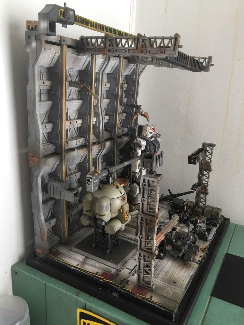 Diorama Domain Base Hangar and Gundam RX79g, Hobbies & Toys, Toys ...