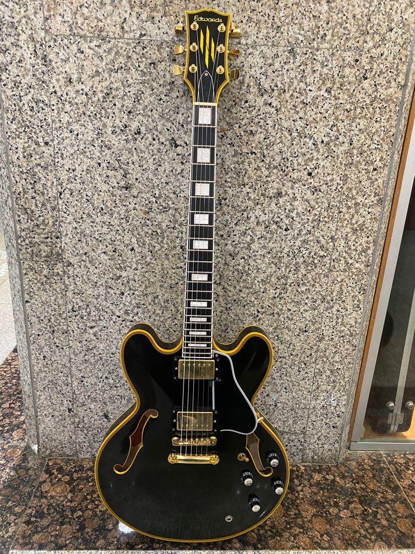 ESP Edwards E-SA-138 LTC Satin Black Semi-Hollow Japan Gibson ES-335 ...