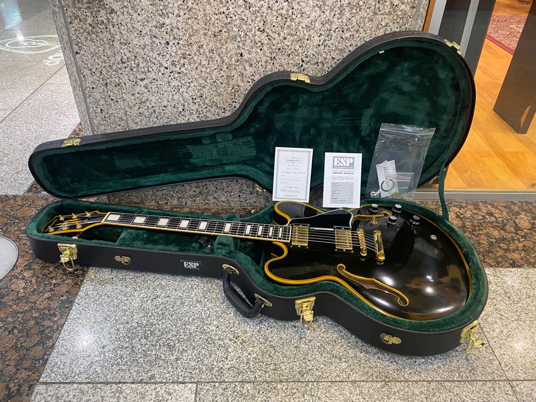 ESP Edwards E-SA-138 LTC Satin Black Semi-Hollow Japan Gibson ES-335 ...