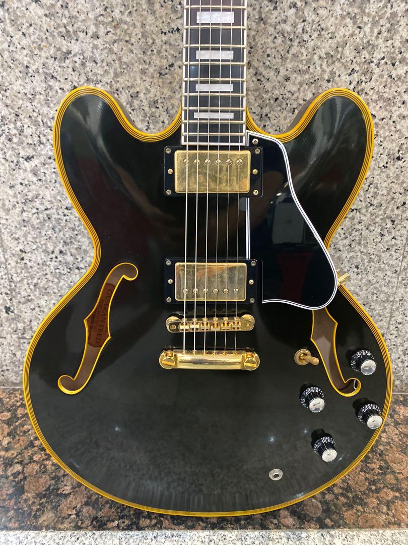 ESP Edwards E-SA-138 LTC Satin Black Semi-Hollow Japan Gibson ES-335 ...