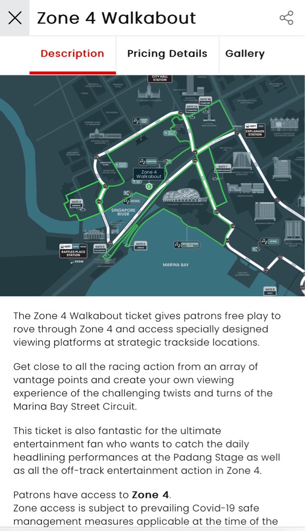 F1 RACE DAY ZONE 4 WALKABOUT, Tickets & Vouchers, Event Tickets on ...