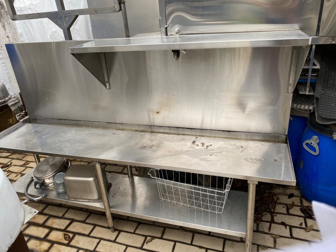 Food stall/hawker Stainless stove table, cupboard, rack, Furniture ...