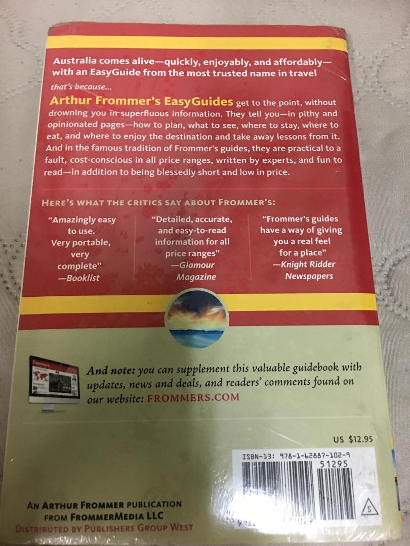Frommer's EasyGuide to Australia Travel Book (with map), Hobbies & Toys ...