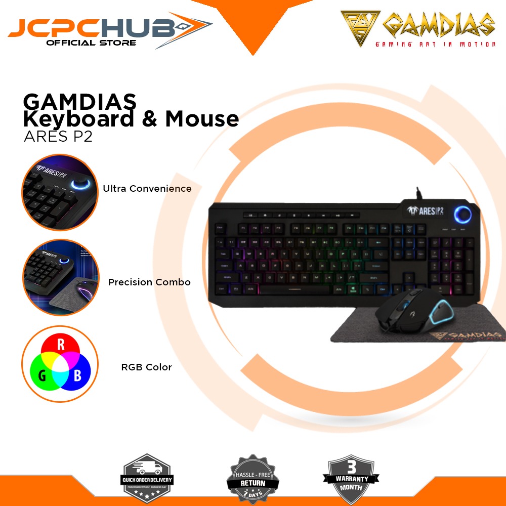 Gamdias ARES P2 3-IN-1 RGB Keyboard Mouse COMBO, Computers & Tech ...