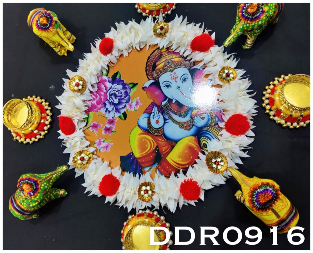 GANESHA RANGOLIS WITH LED CANDLE LIGHTS, Furniture & Home Living, Home ...