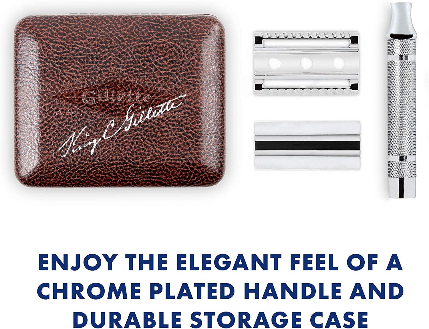 Gillette Heritage Safety Razor Kit includes Double Edge Safety Razor ...