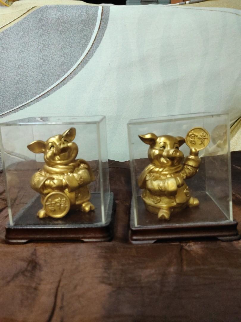 Golden Fortune Pig Mini Statue, Hobbies & Toys, Collectibles ...