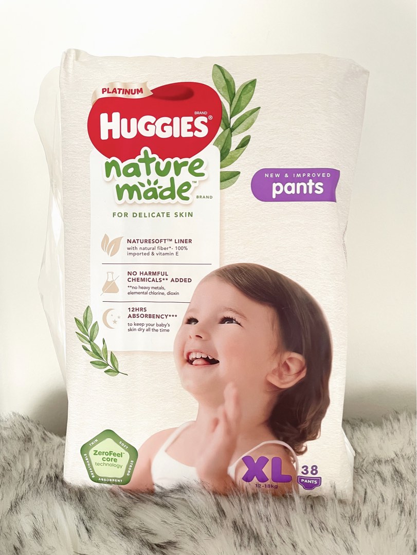 Huggies Nature Made Pants XL, Babies & Kids, Bathing & Changing ...