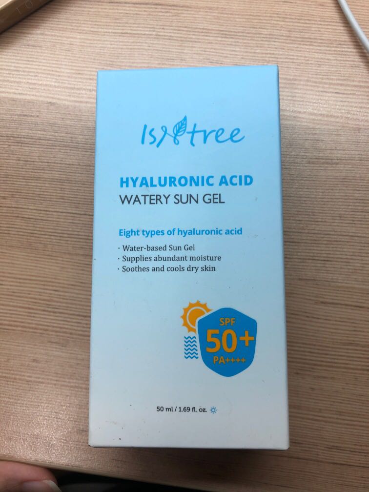 ISNTREE HYALURONIC ACID WATERY SUN GEL SPF 50, Beauty & Personal Care ...