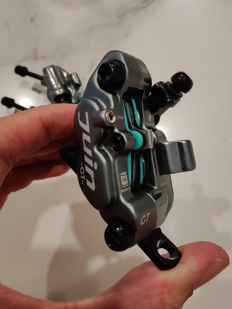 Juin Tech GT-F Hybrid Hydraulic 4 Pot Brakes, Sports Equipment ...