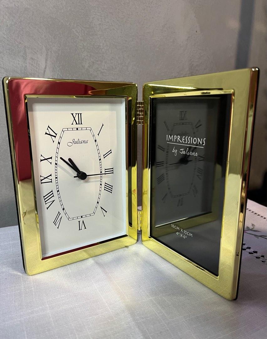 Juliana Impressions Clock Photo Frame 4 x 6", Furniture & Home Living ...