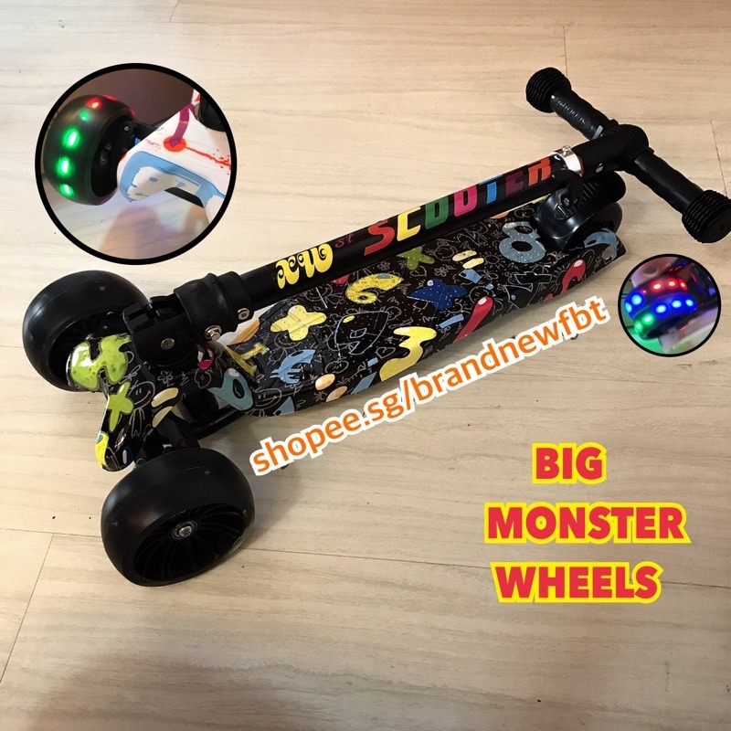 Kick Scooter for Kids - BIG monster and regular wheels 4 Wheels ...