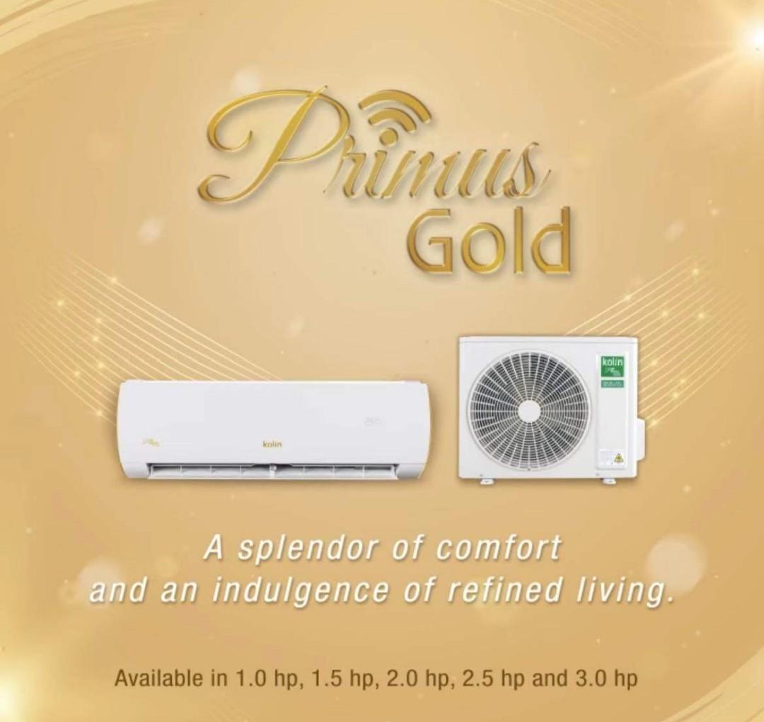 KOLIN PRIMUS GOLD FULL DC INVERTER SPLIT TYPE, TV & Home Appliances ...