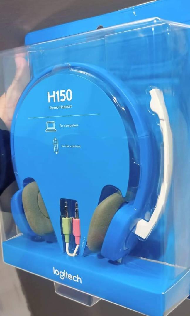 Logitech H150 Stereo Headset Sky Blue, Audio, Headphones & Headsets on ...