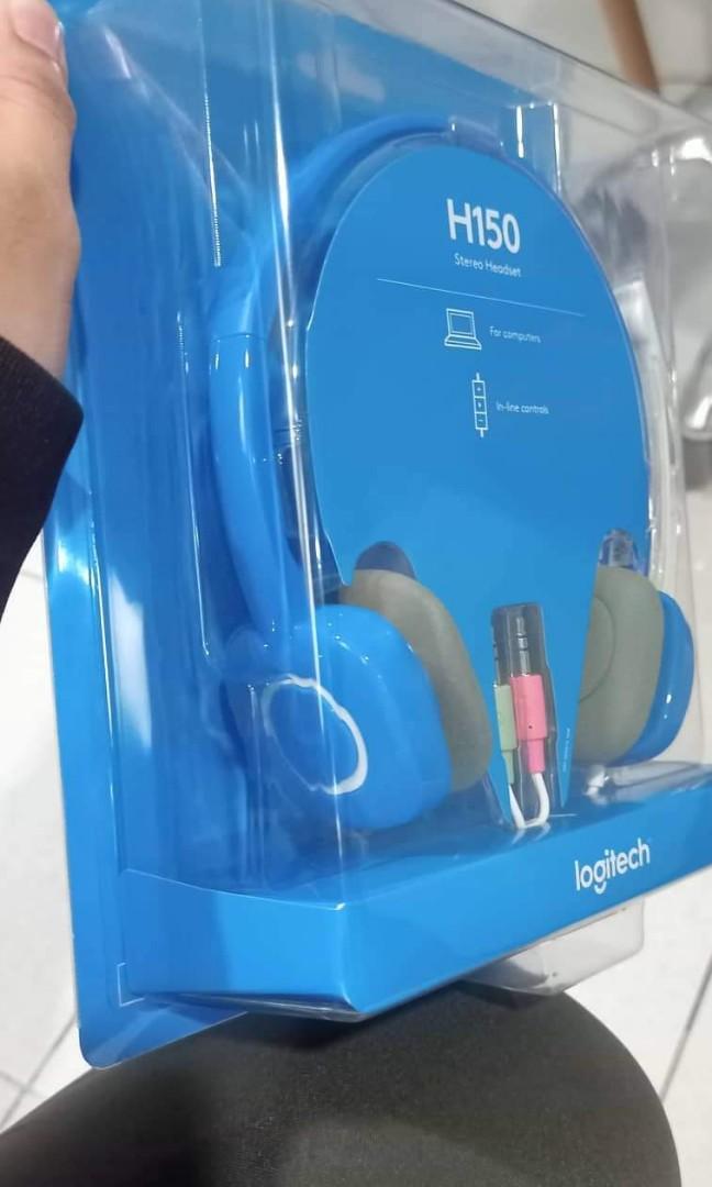 Logitech H150 Stereo Headset Sky Blue, Audio, Headphones & Headsets on Carousell