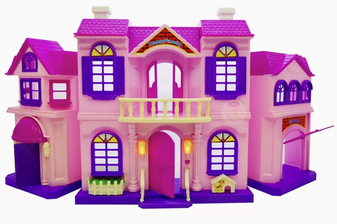 Mansion doll house for kids, complete with house accessories, real ...