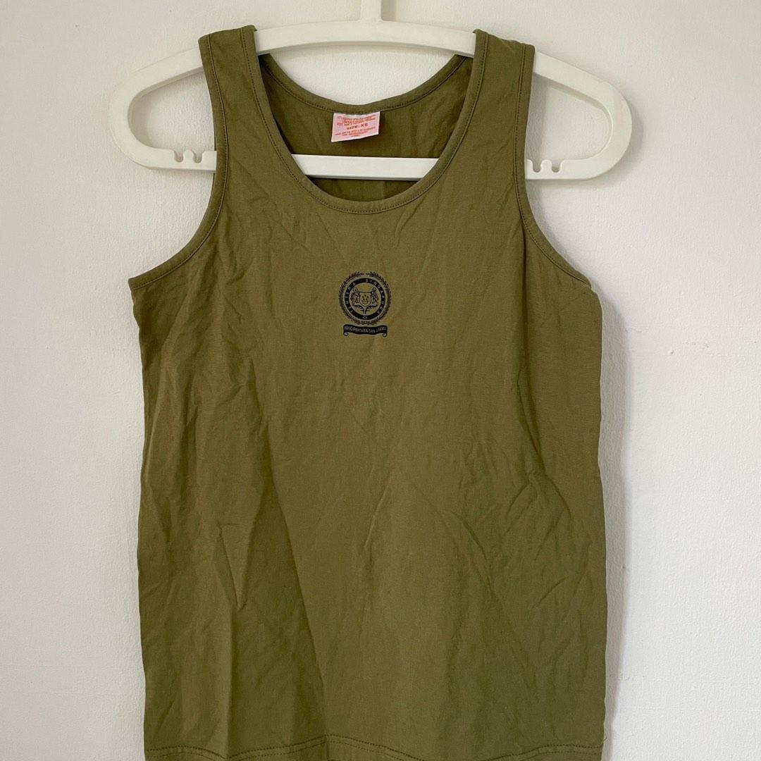 Men Army singlet, Men's Fashion, Tops & Sets, Vests on Carousell