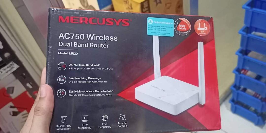 Mercusys MR20 AC750 Wireless Dual Band Router, Computers & Tech, Parts ...