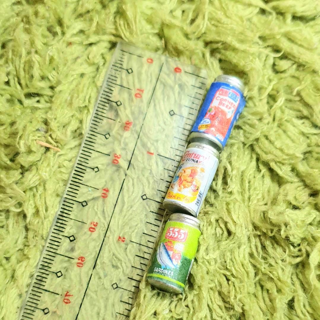 miniature cute small food cans corned beef tuna sardines can food ...