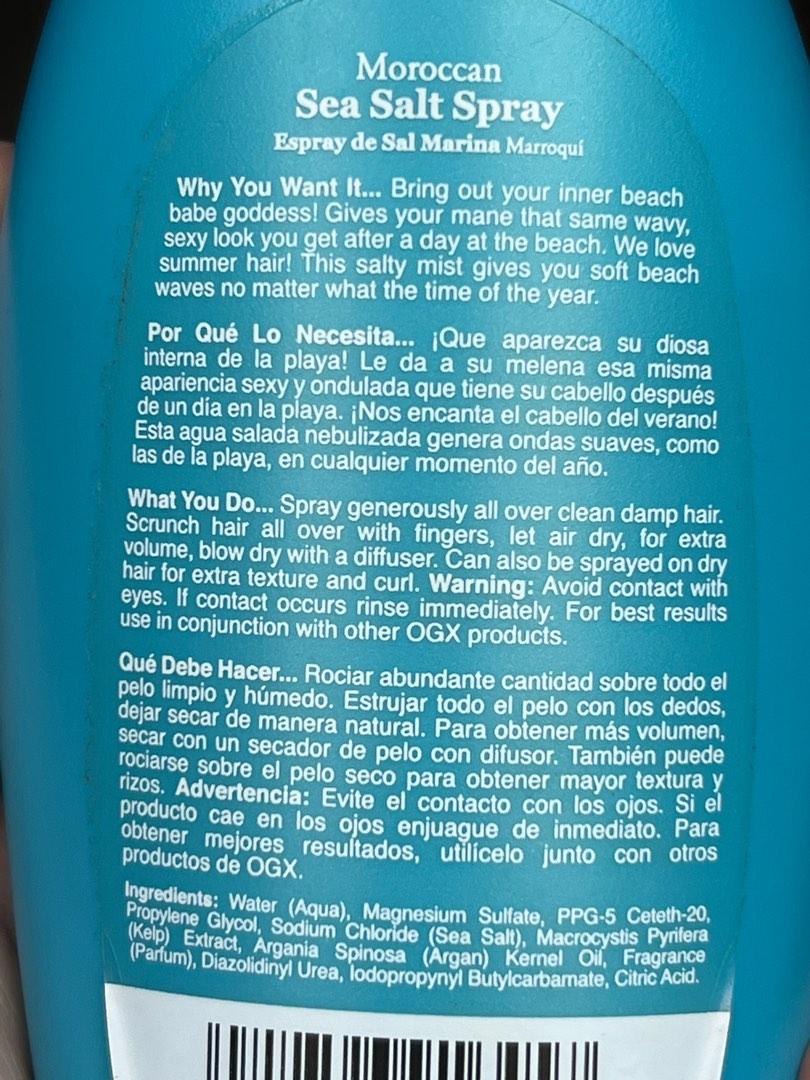 moroccan sea salt spray, Beauty & Personal Care, Hair on Carousell