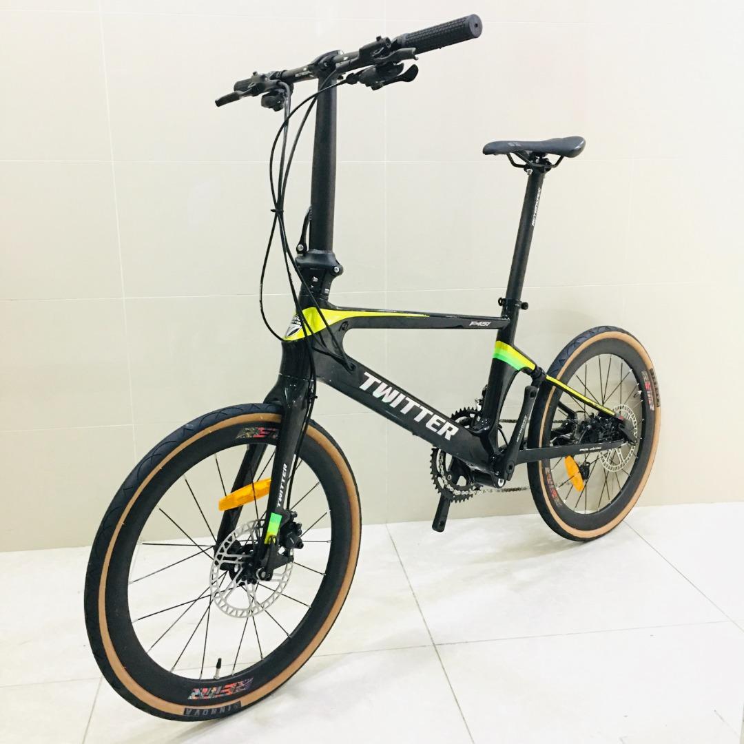 NEW TWITTER carbon 451 folding bike foldable bicycle SRAM RIVAL S700 22 ...