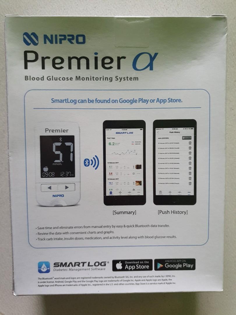 NIPRO Premier Blood Glucose Monitoring System, Health & Nutrition ...