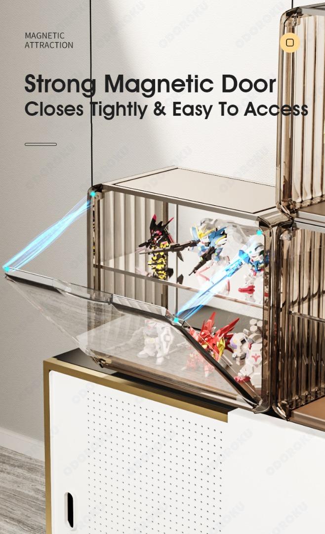 ODOROKU Popmart Stackable Display Case with Magnetic Door and Removable ...